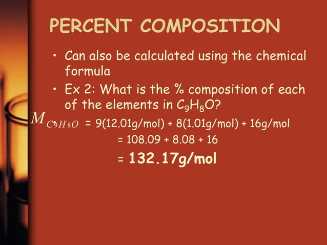 5) PERCENT COMPOSITION.ppt Empirical formula calculation | PPT