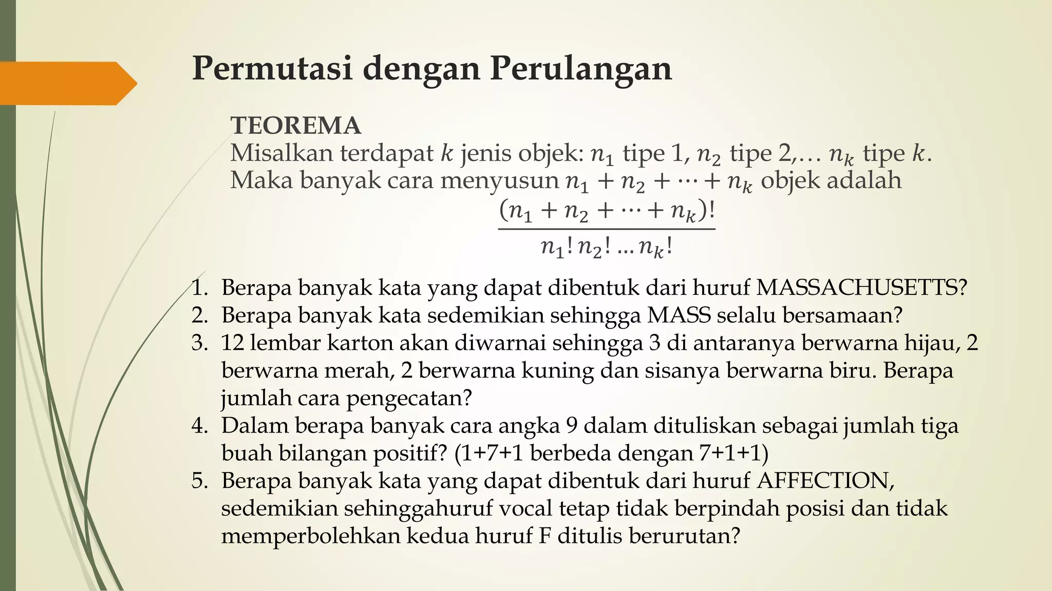 5 permutasi dan kombinasi | PPTX