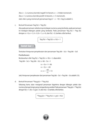 5 persamaan dan pertidaksamaan logaritma | PDF