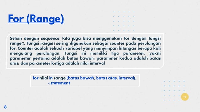 Algoritma dan Struktur Data (Python) - Perulangan | PPT Algoritma dan Struktur Data (Python) - Perulangan | PPT
