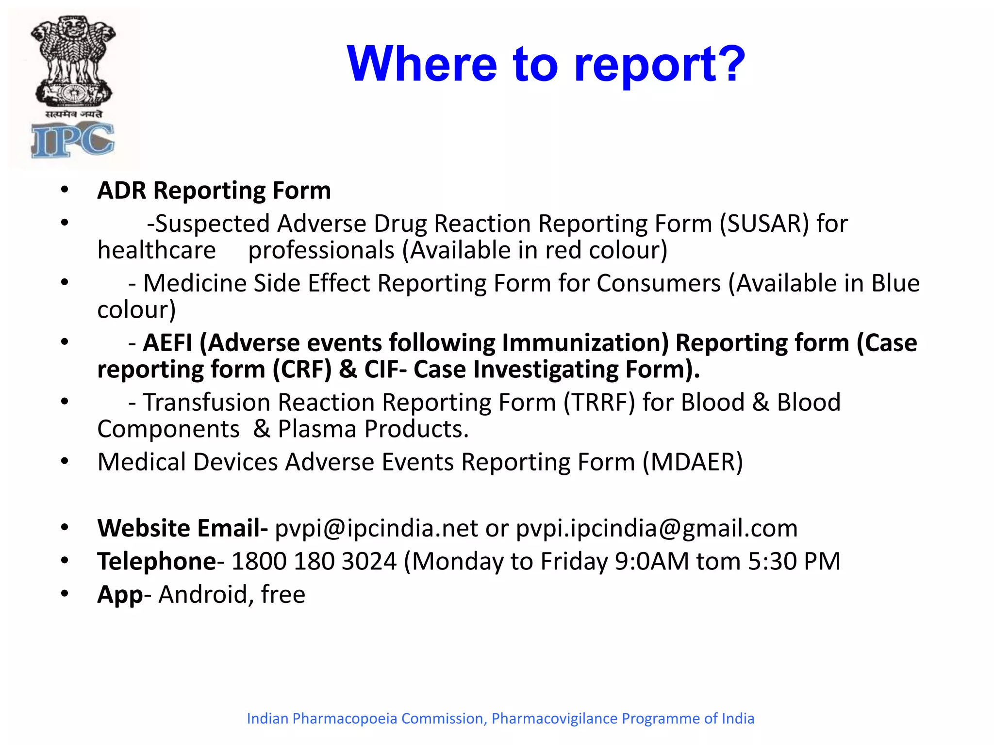 5_Pharmacovigilance system and ADR Reporting.pptx | Pharmaceutical ...