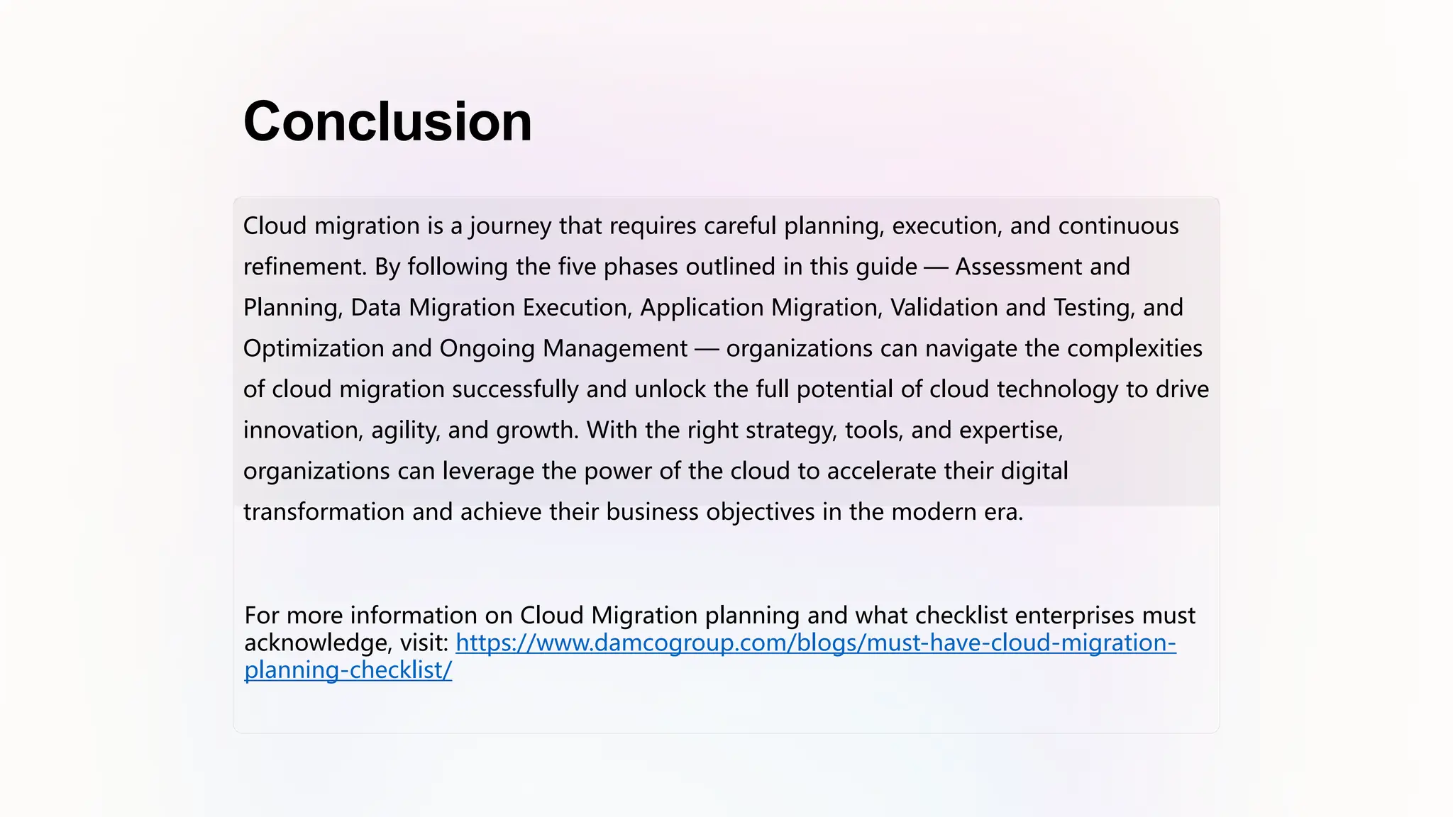 Different Phases of Cloud Migration Process | PPTX