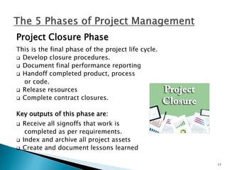 5 phases of project management | PPTX