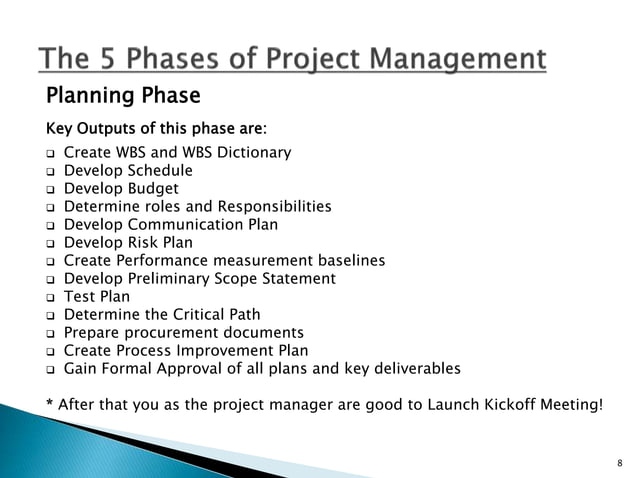 5 phases of project management | PPTX