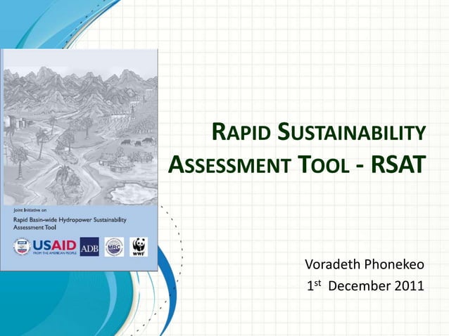 Rapid Sustainability Assessment Tool-RSAT | PPT