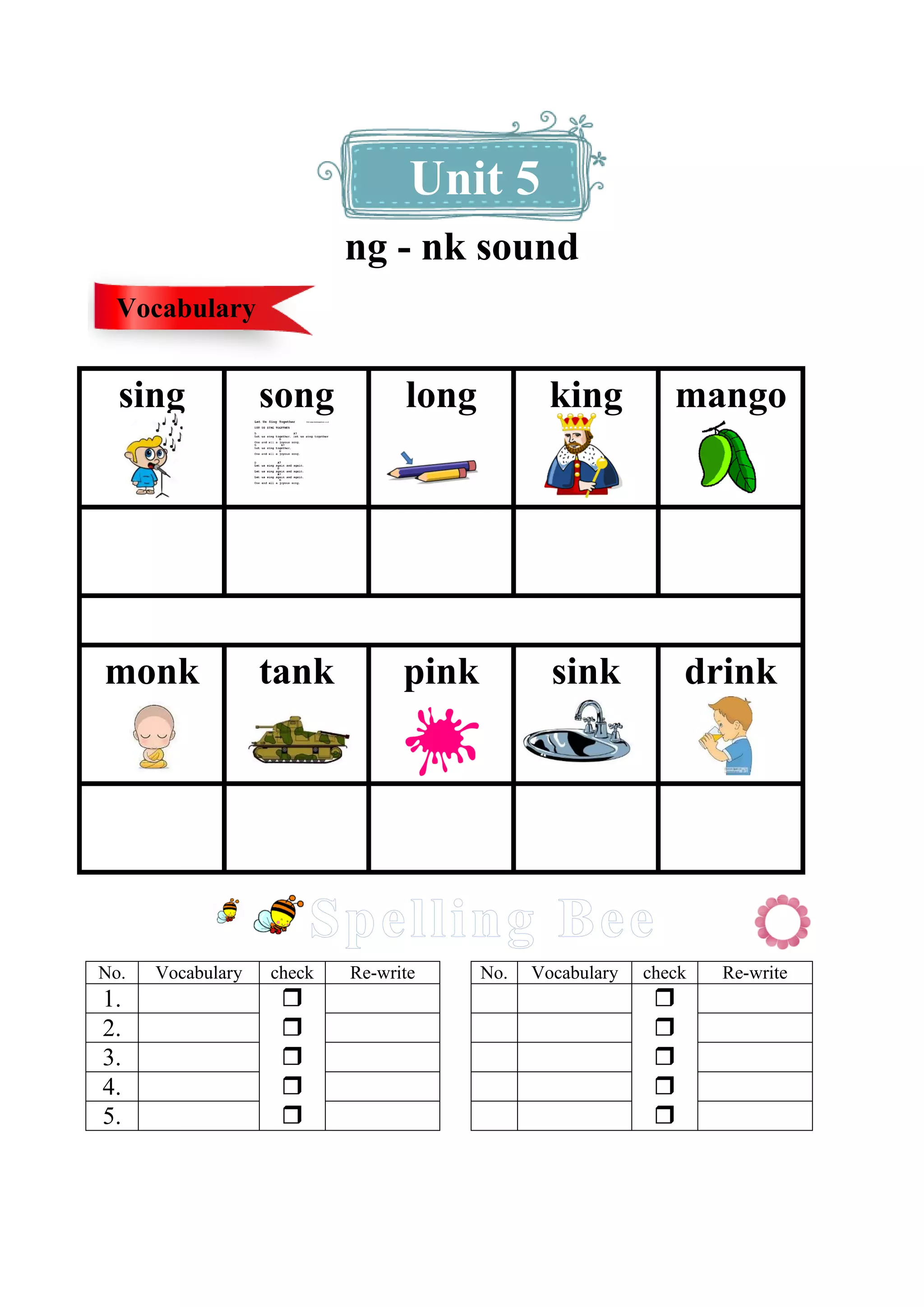 แผนการจัดการเรียนรู้ที่ 5 phonics ng nk sound | PDF