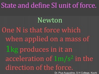5 Pius Augustine Newton's Laws of Motion | PPT
