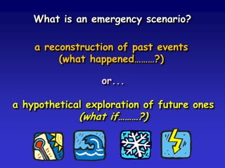 Scenarios for Risk and Disaster Management | PDF