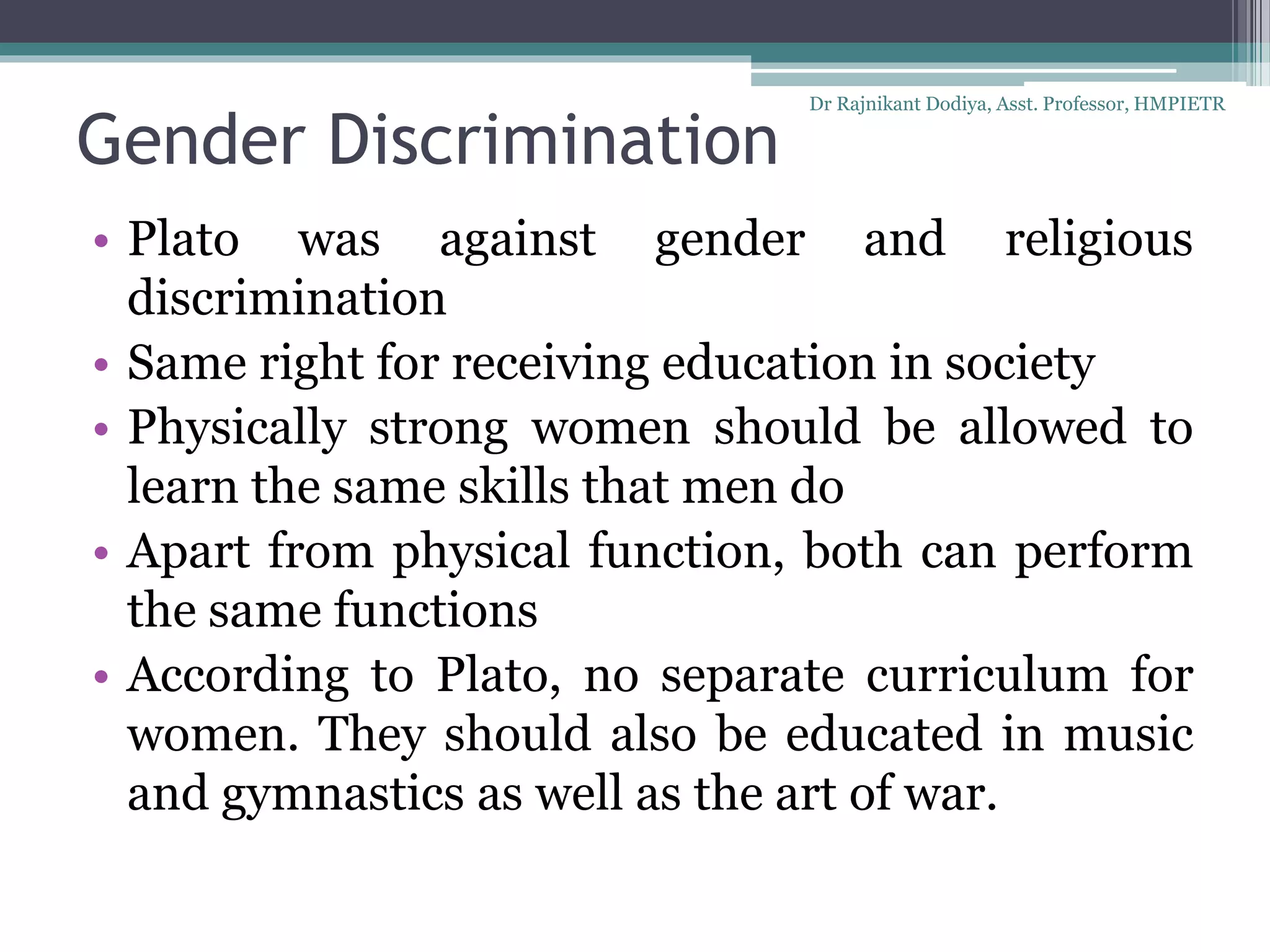Plato on Education | PPTX