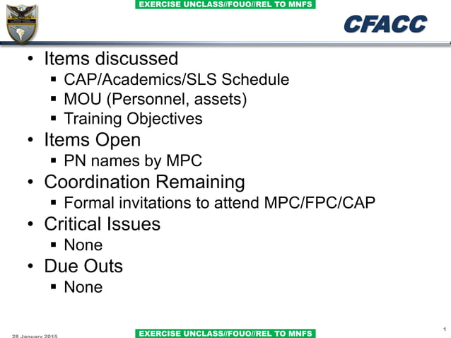 5 pmx 15 wrap up cfacc | PPT