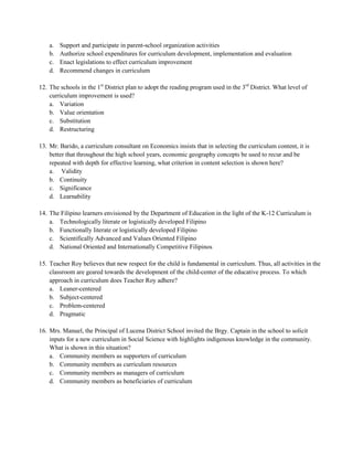 Curriculum development | PDF