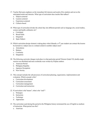 Curriculum development | PDF