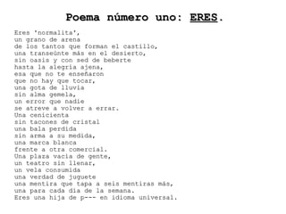 5 poemas que ojalá no hubiera escrito nunca | PDF