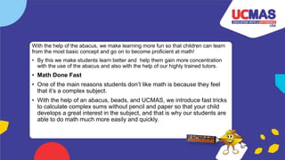 5 points on why UCMAS mental math | PPTX