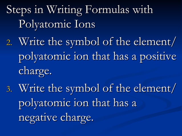 5 polyatomic ion compounds | PPT | Chemistry | Science