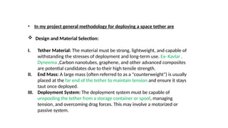 Design and Development of a Tether-Based Deployment Mechanism | PPT