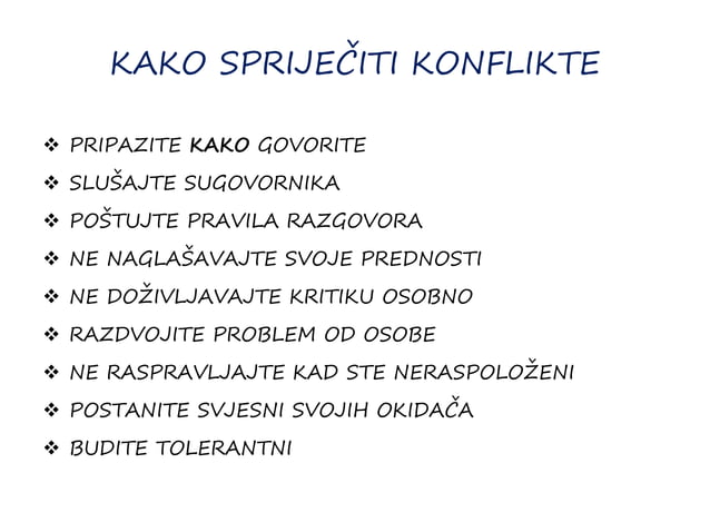 Pravila za rjesavanje sukoba | PPTX Pravila za rjesavanje sukoba | PPTX