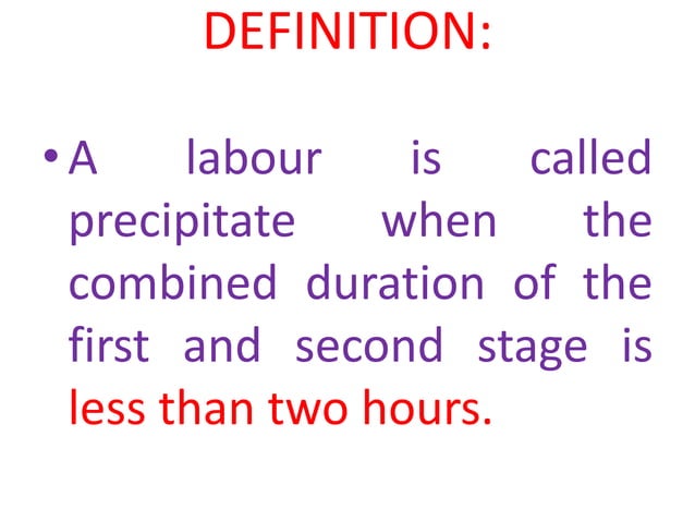 Precipitate labour | PPTX