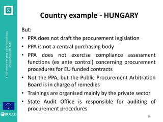 5 Central Public Procurement Functions Identification, Combination ...