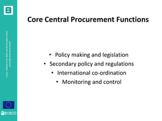 5 Central Public Procurement Functions Identification, Combination ...