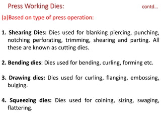 press tool, jigs & fixtures, gear and thread manufacturing ...