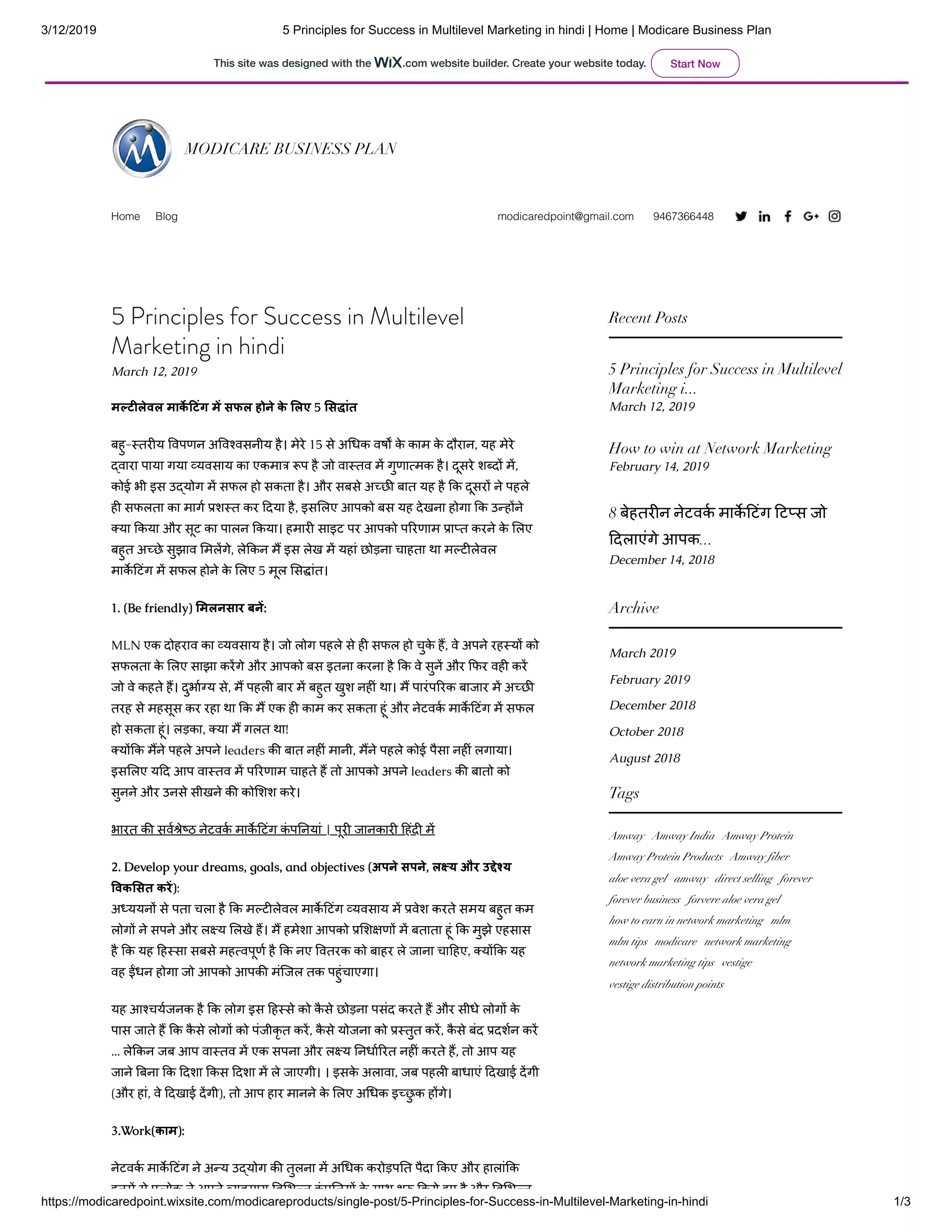 5 principles for success in multilevel marketing in hindi home modicare ...