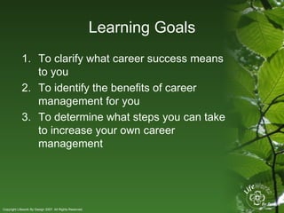 5 Principles Of Career Management | PPT