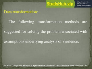 5 Principles Of Experimental Designs And Analysis | PDF