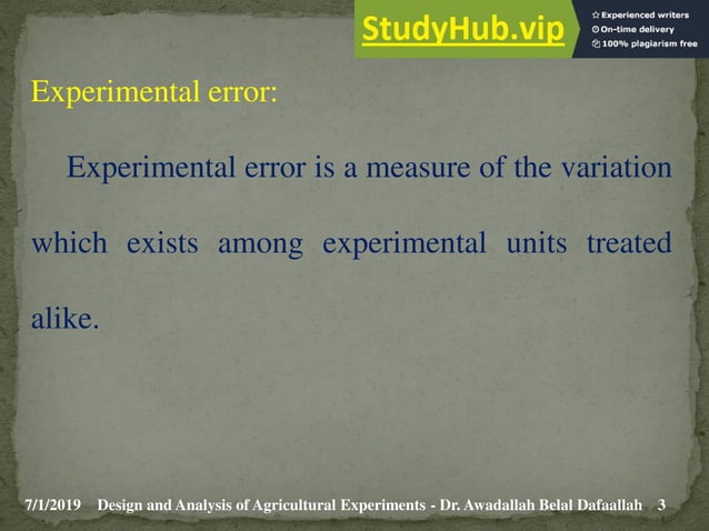 5 Principles Of Experimental Designs And Analysis | PDF