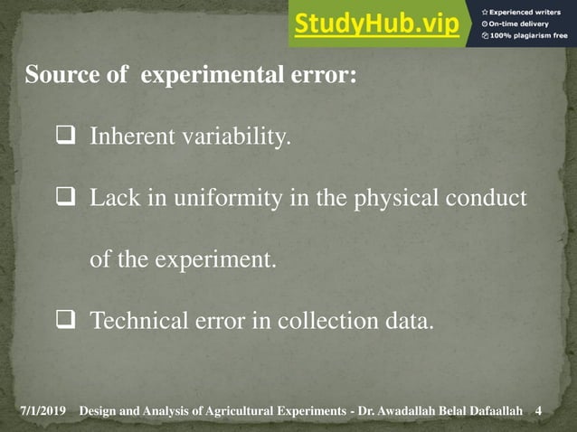 5 Principles Of Experimental Designs And Analysis | PDF