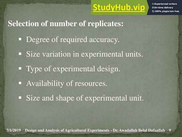 5 Principles Of Experimental Designs And Analysis | PDF