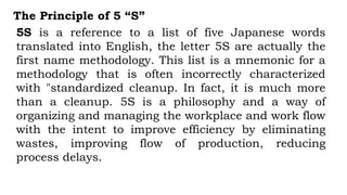 Comprehensive Guide to the 5S Workplace Organization Methodology | PPTX