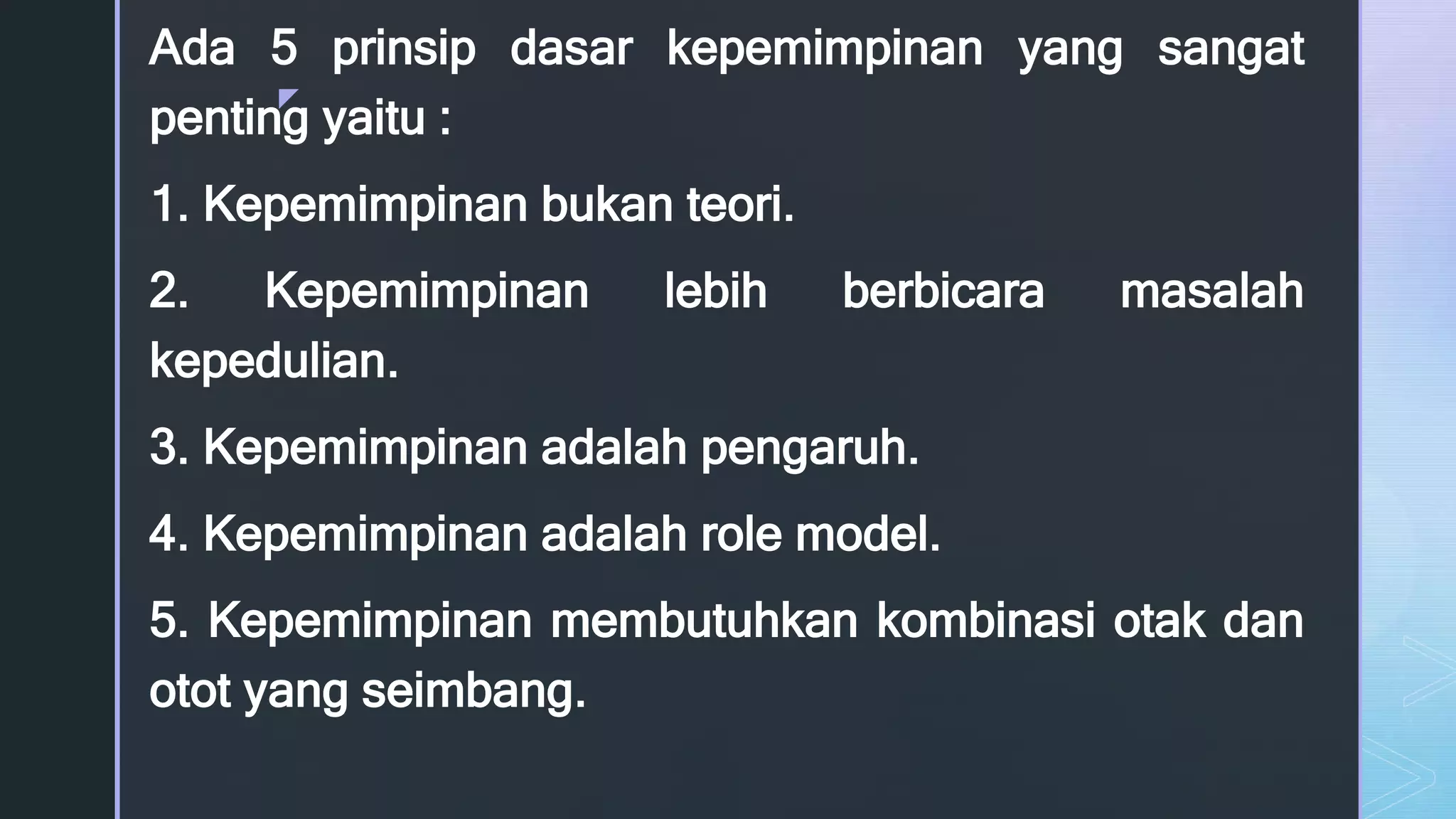 5 prinsip pemimpin | PPTX