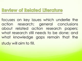 Problem Sensing topic for action research | PPT