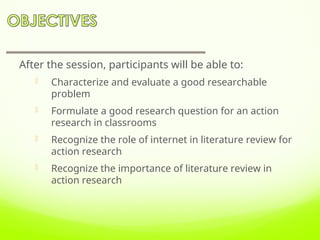Problem Sensing topic for action research | PPT