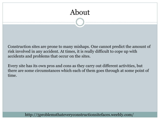 5 problems that every construction site faces | PPT
