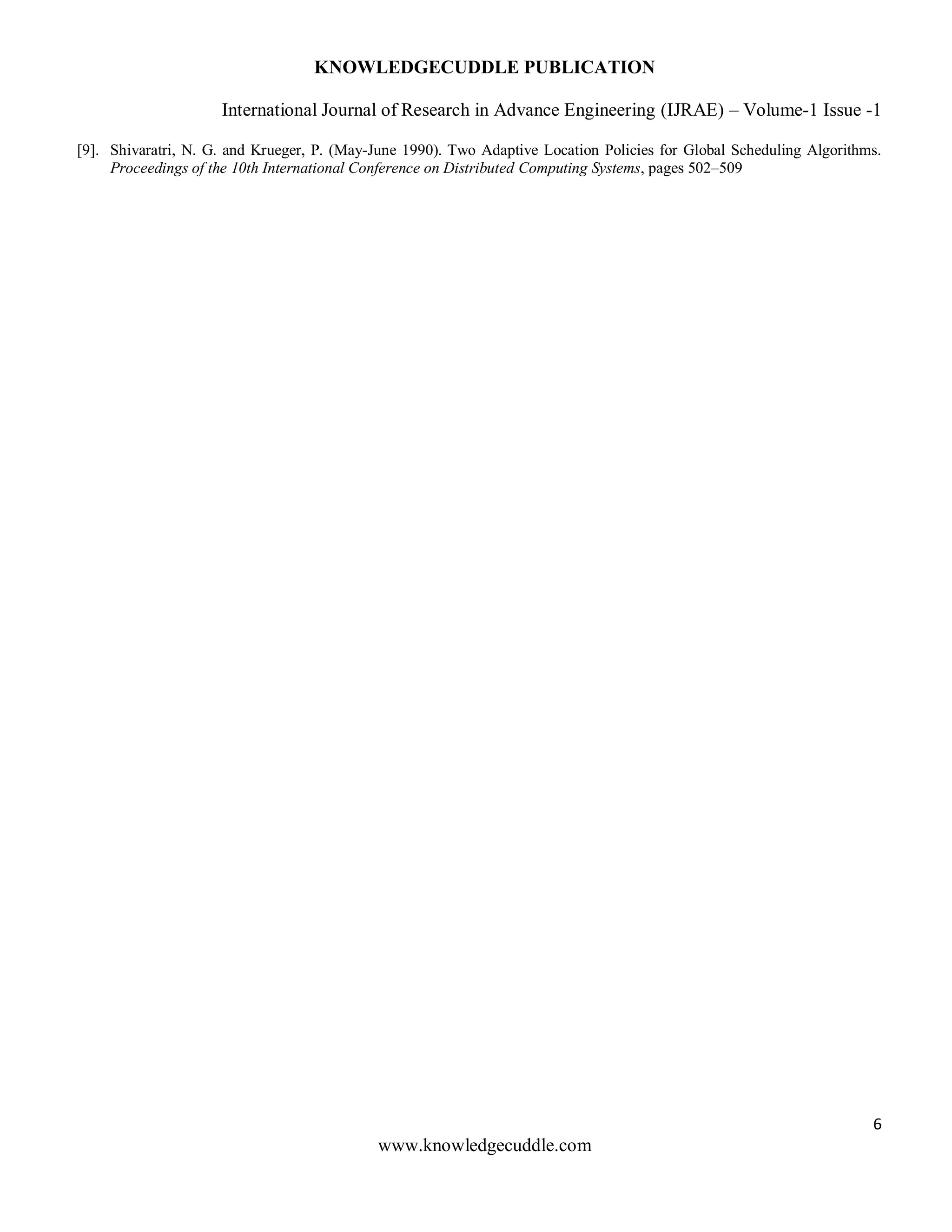 Process migration and load balancing | PDF
