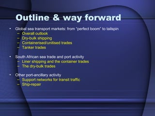 Seaports & Port Cities in southern Africa: the economic benefits and ...