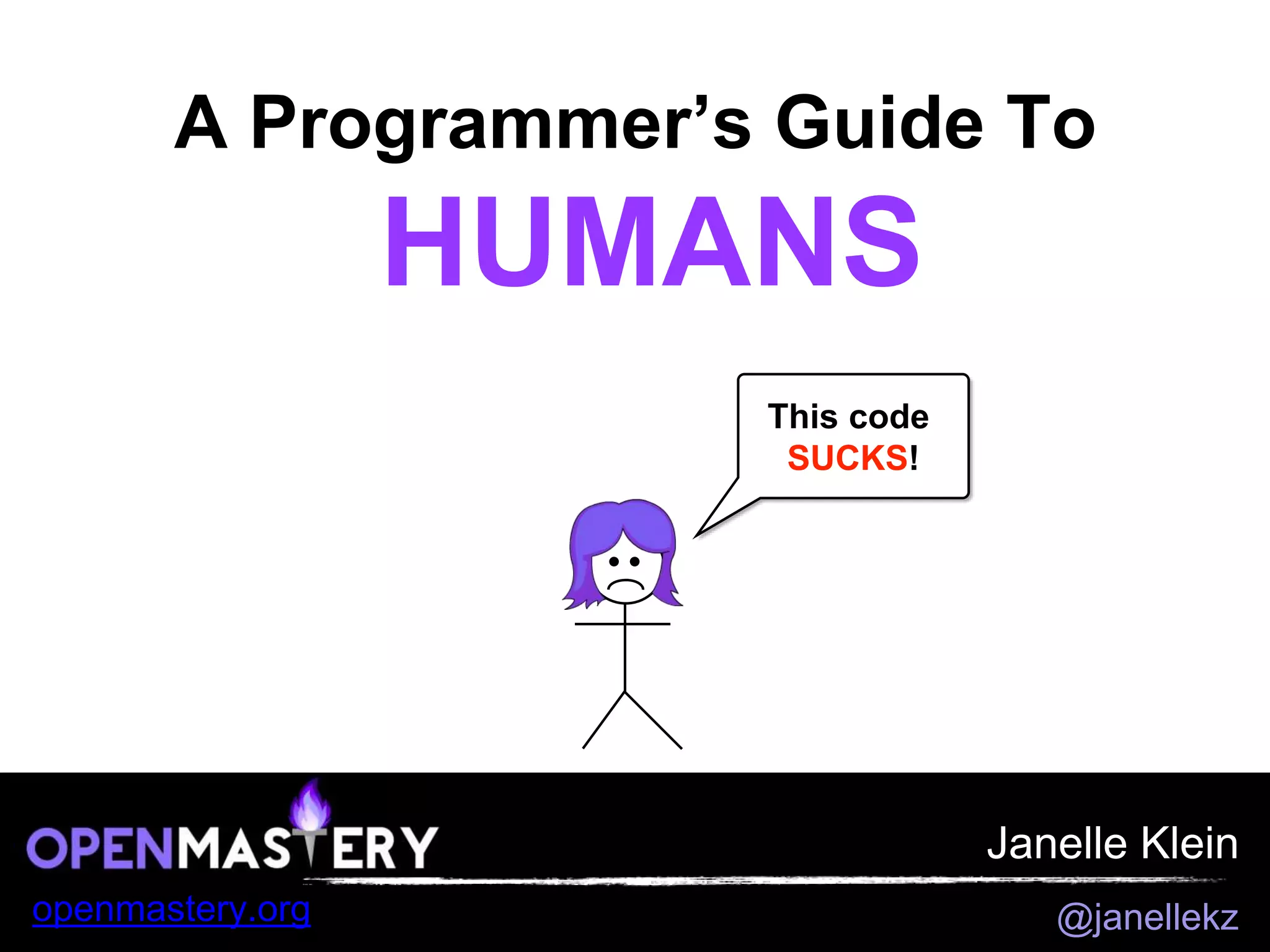 A Programmer's Guide to Humans | PDF