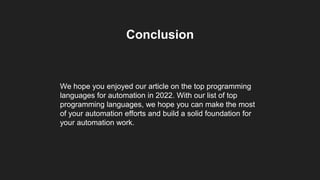5 Programming Languages for Automation In 2022.pptx