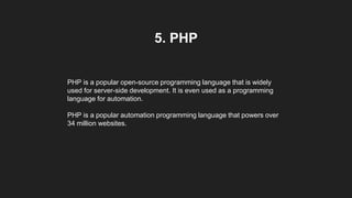 5 Programming Languages for Automation In 2022.pptx