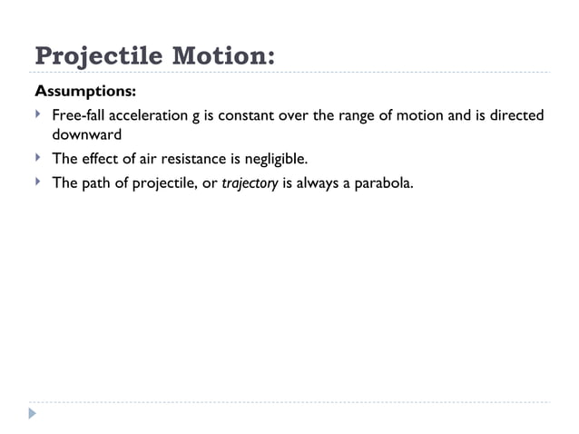 (5) projectile motion | PPT