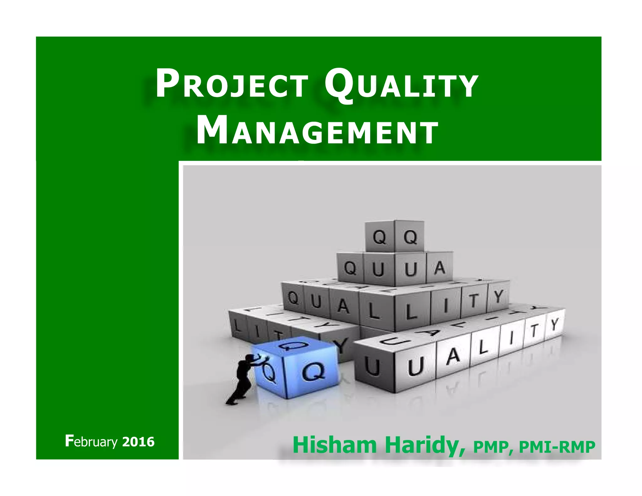 PMP_Project Quality Management | PDF