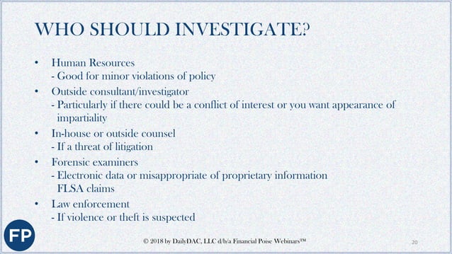 Workplace Investigations (Series: Protecting Your Employee Assets) | PPT