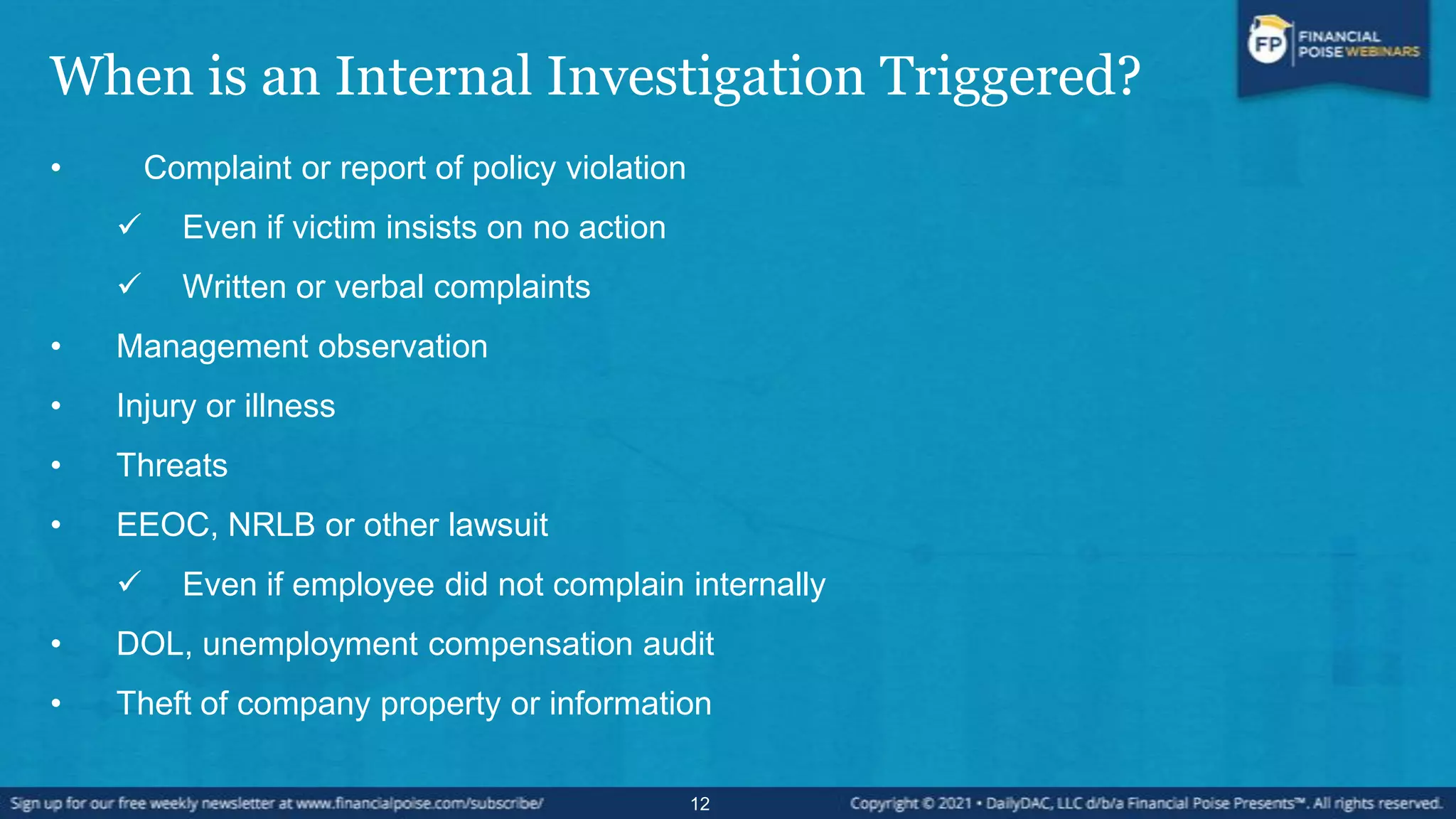 Workplace Investigations (Series: Protecting Your Employee Assets: The ...