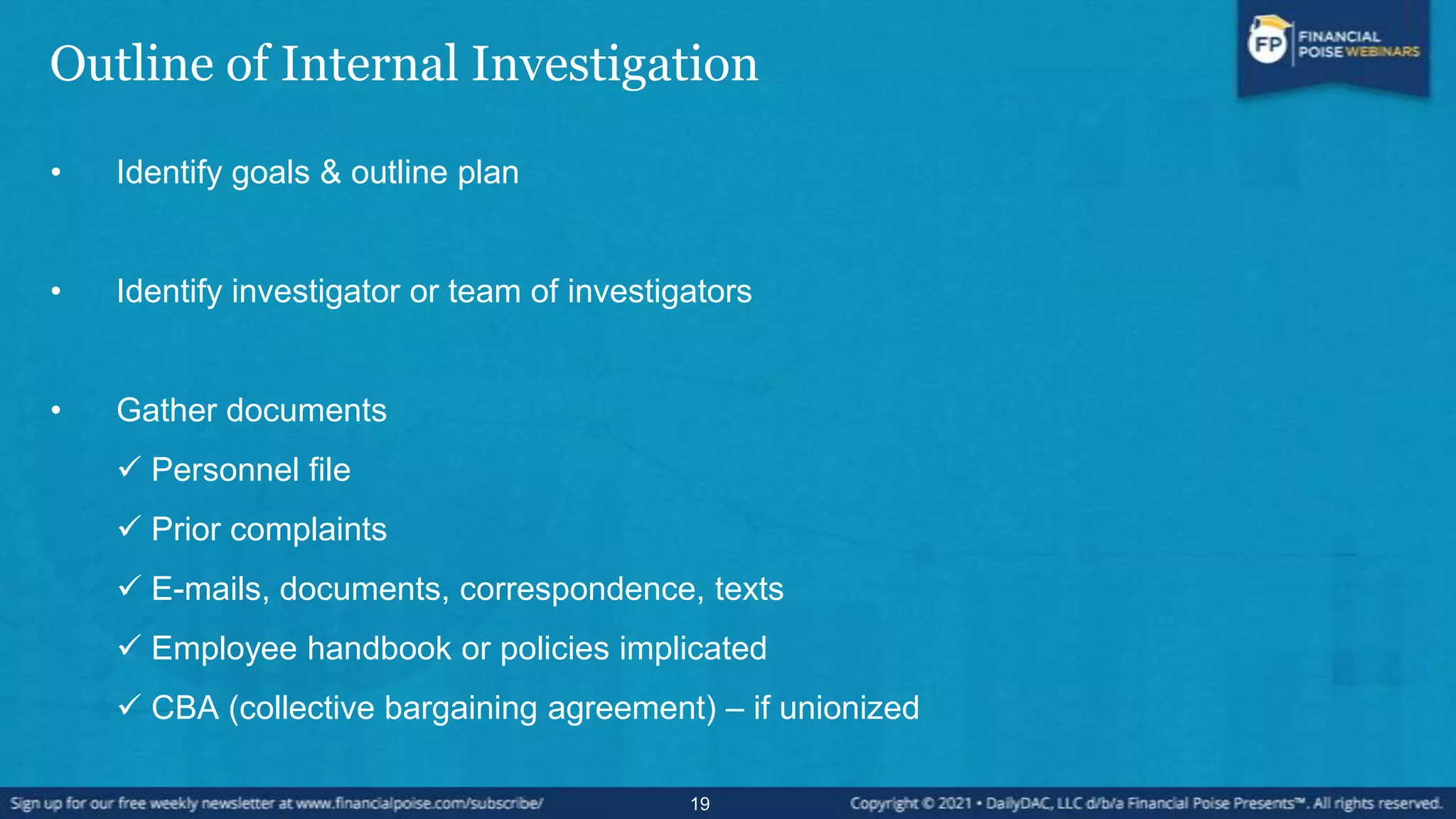 Workplace Investigations (Series: Protecting Your Employee Assets: The ...