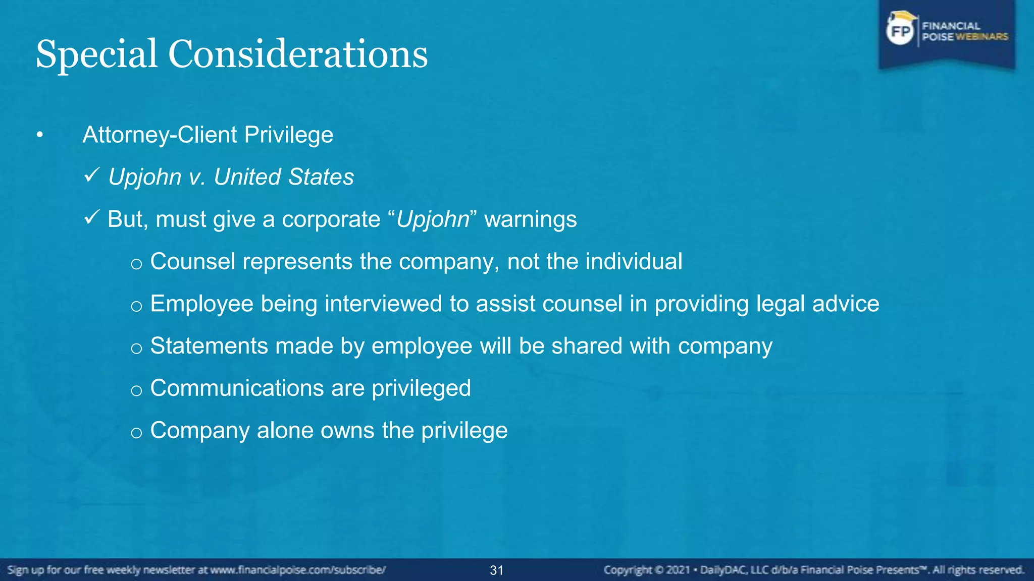 Workplace Investigations (Series: Protecting Your Employee Assets: The ...