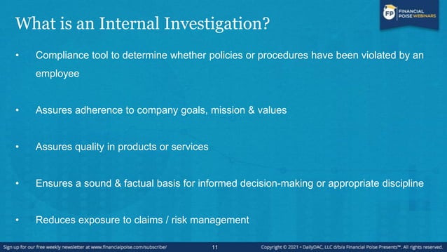 Workplace Investigations (Series: Protecting Your Employee Assets: The ...