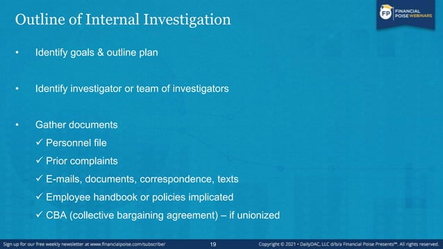 Workplace Investigations (Series: Protecting Your Employee Assets: The ...