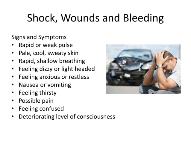 5 provide first aid shock,wounds and bleeding | PPT